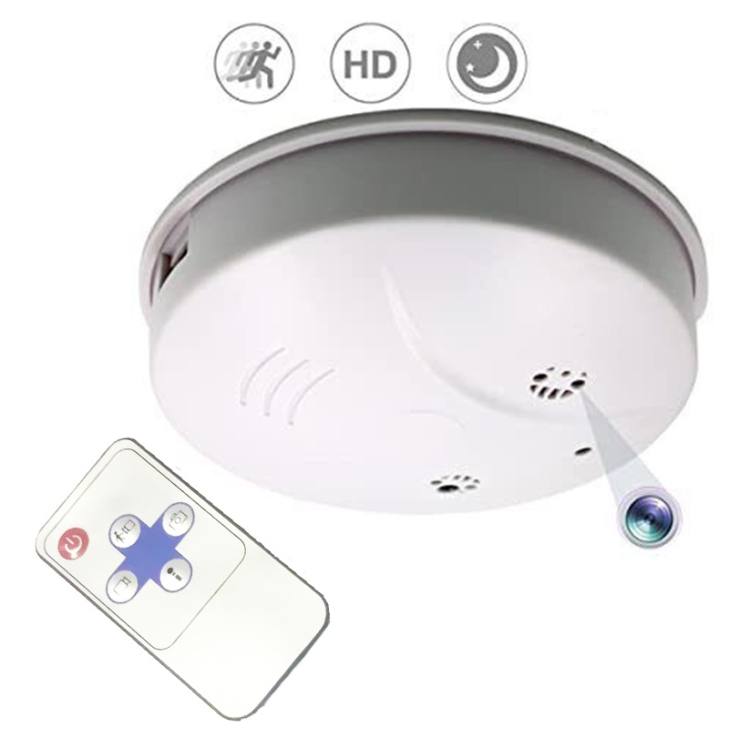 Hidden Camera Smoke Detector Remote Controller Motion Detection HD ...