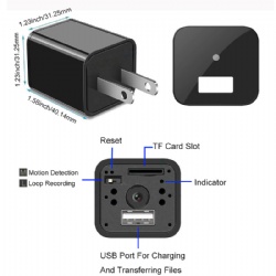 Mini Camera HD 1080P USB Wall Charger Cameras Voice Video Recorder ...